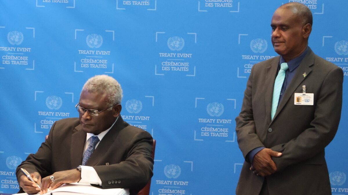 PM SOGAVARE SIGNS LANDMARK BBNJ TREATY | Sunday Isles